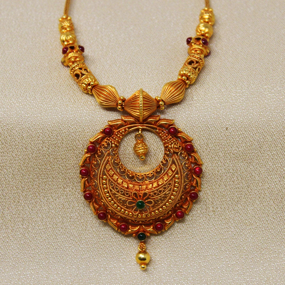 Buy Chettinad Necklace in Kerala, India | Chungath Jewellery Online - Rs. 251,004.00