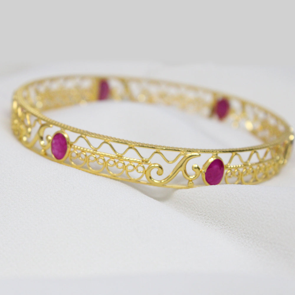 Buy Ruby Bangle in Kerala, India | Chungath Jewellery Online - Rs ...