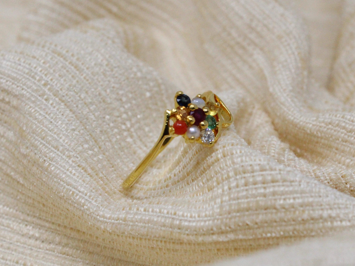 Buy Navaratna Ring in Kerala, India | Chungath Jewellery Online - Rs ...