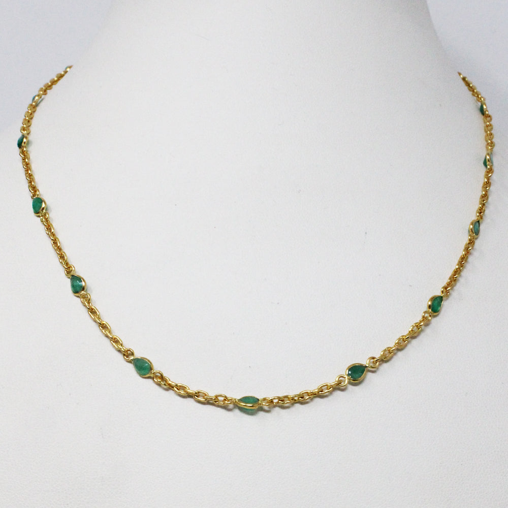 Buy Green Stone Chain in Kerala, India | Chungath Jewellery Online - Rs ...