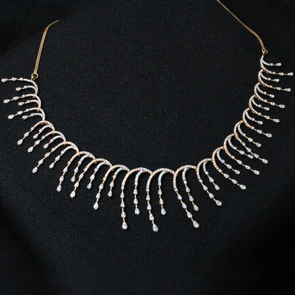Buy Rain Drops Diamond Necklace in Kerala, India | Chungath Jewellery ...