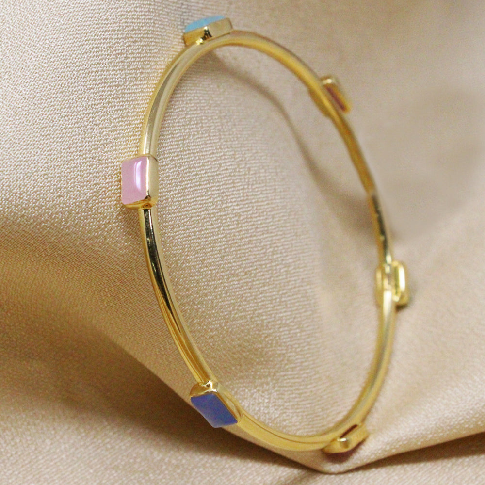 Buy Multi Color Stone Bangle in India | Chungath Jewellery Online- Rs ...