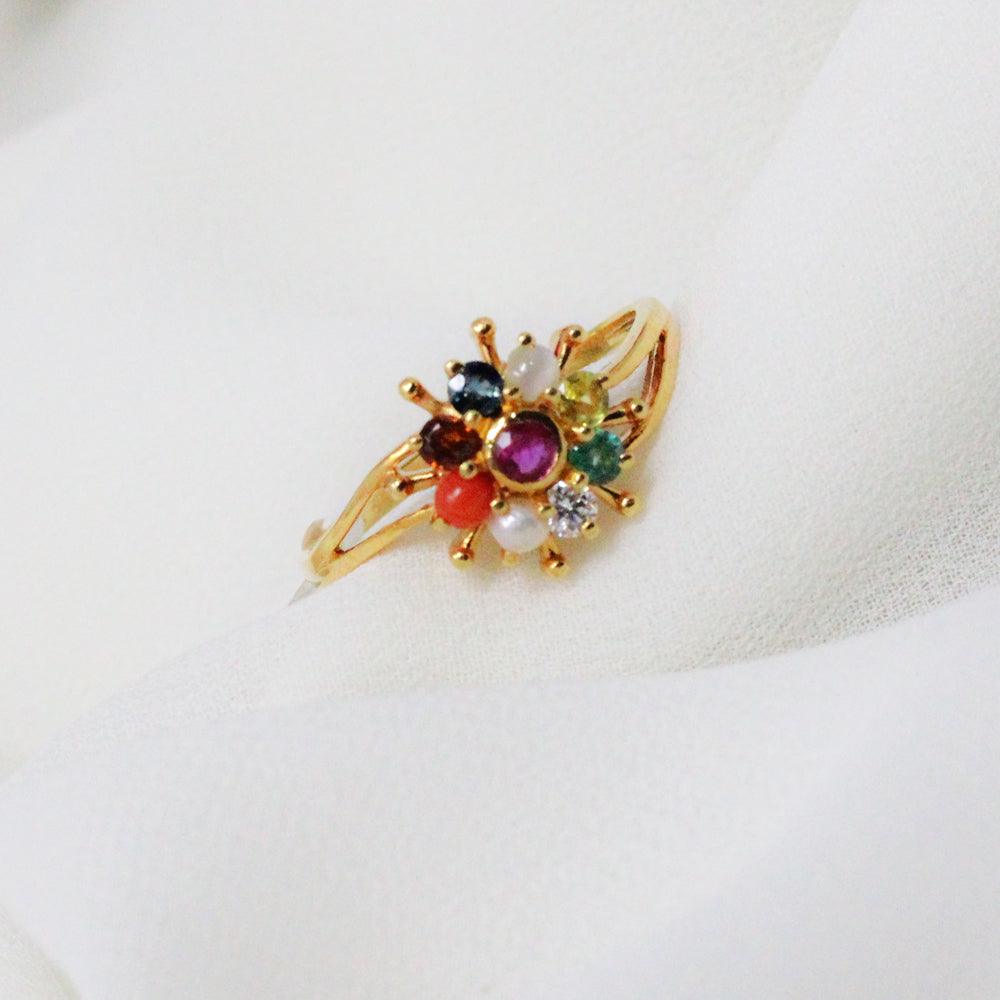 Buy Navaratna Ring in India | Chungath Jewellery Online- Rs. 41,000.00
